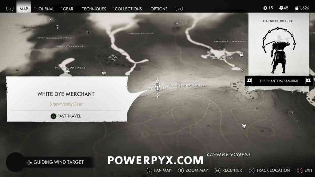 Ghost of Tsushima Black & White Dye Merchant Locations