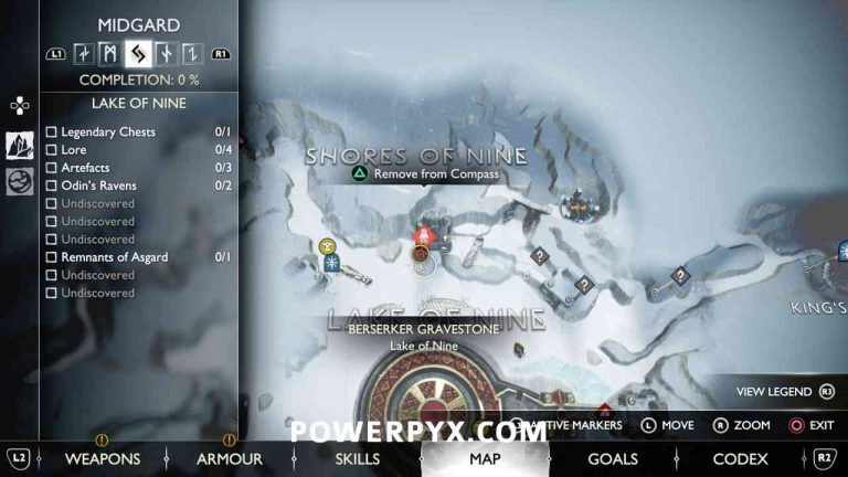 God of War Ragnarok Lake of Nine Collectible Locations