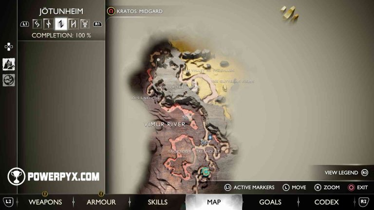 God of War Ragnarok Full World Map (All Realms)