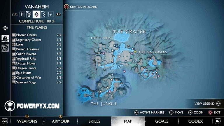 God of War Ragnarok Full World Map (All Realms)