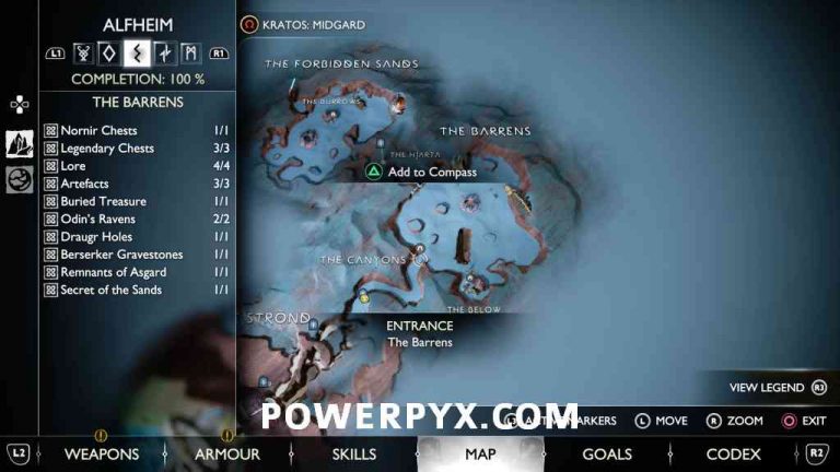 God of War Ragnarok The Barrens Collectible Locations