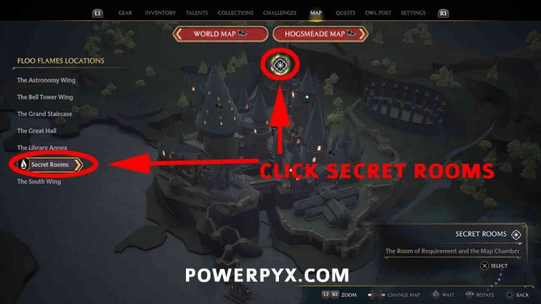 Hogwarts Legacy How to Fast Travel to Map Chamber & Room of Requirement