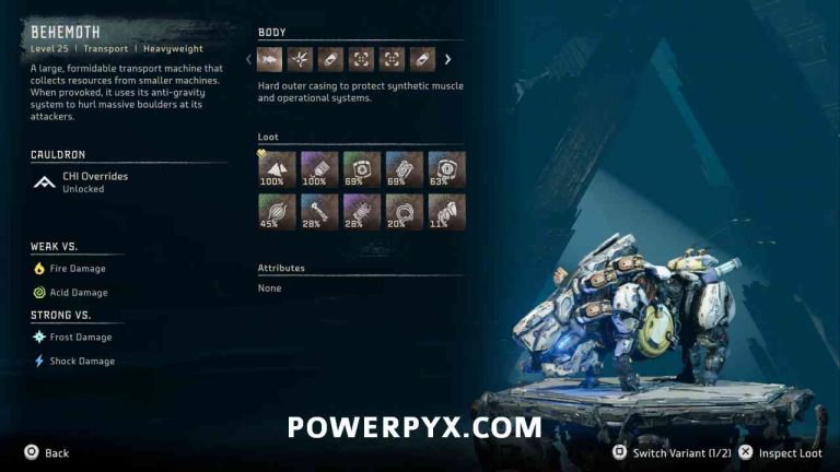 Horizon Forbidden West: Behemoth