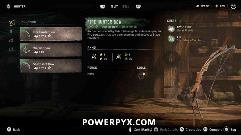 Horizon Forbidden West All Weapon Locations