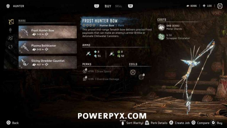 Horizon Forbidden West All Weapon Locations