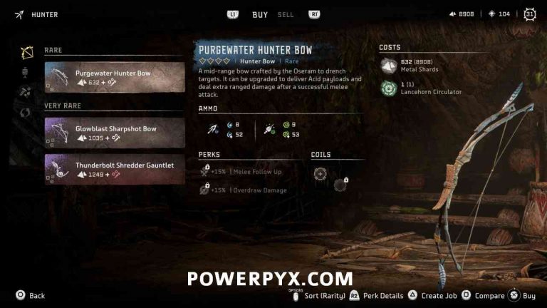 Horizon Forbidden West All Weapon Locations