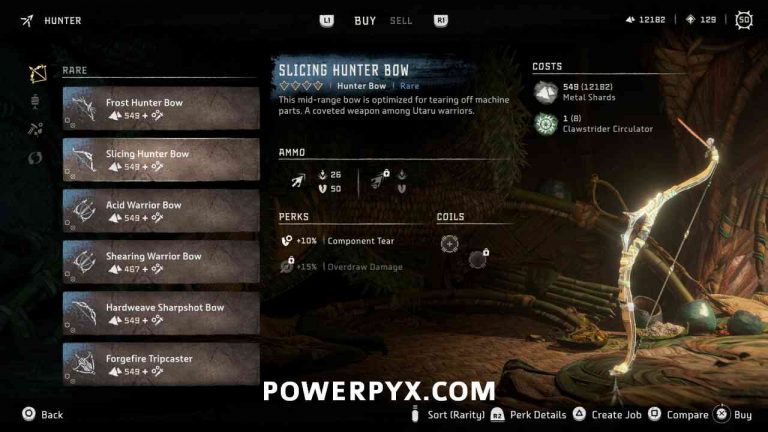 Horizon Forbidden West All Weapon Locations