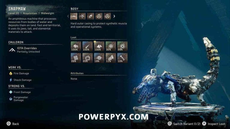 Horizon Forbidden West: Snapmaw