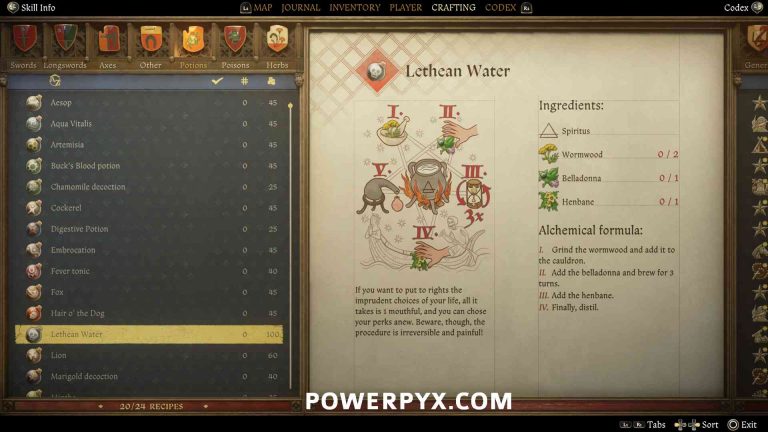 Kingdom Come Deliverance 2 All Potions Alchemy Recipes
