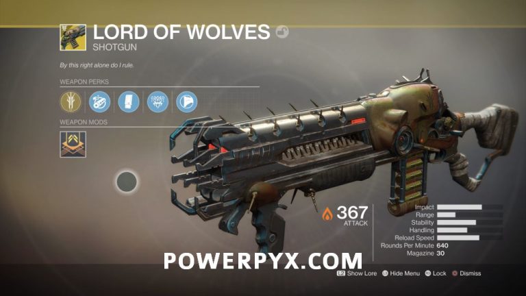 Destiny 2 Forsaken Exotic: Lord of Wolves (Shotgun)