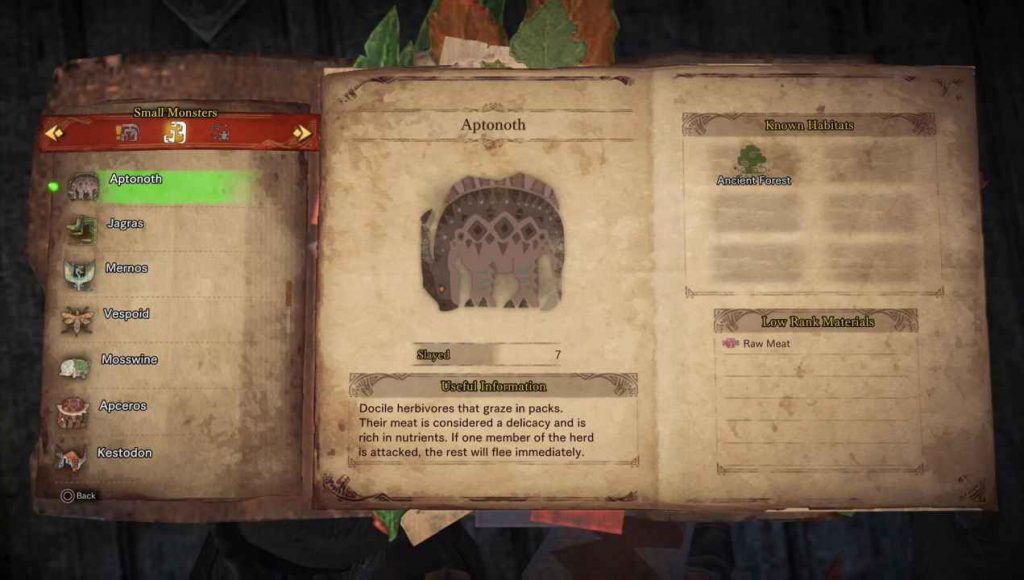 Monster Hunter World: Aptonoth (Small Monster)