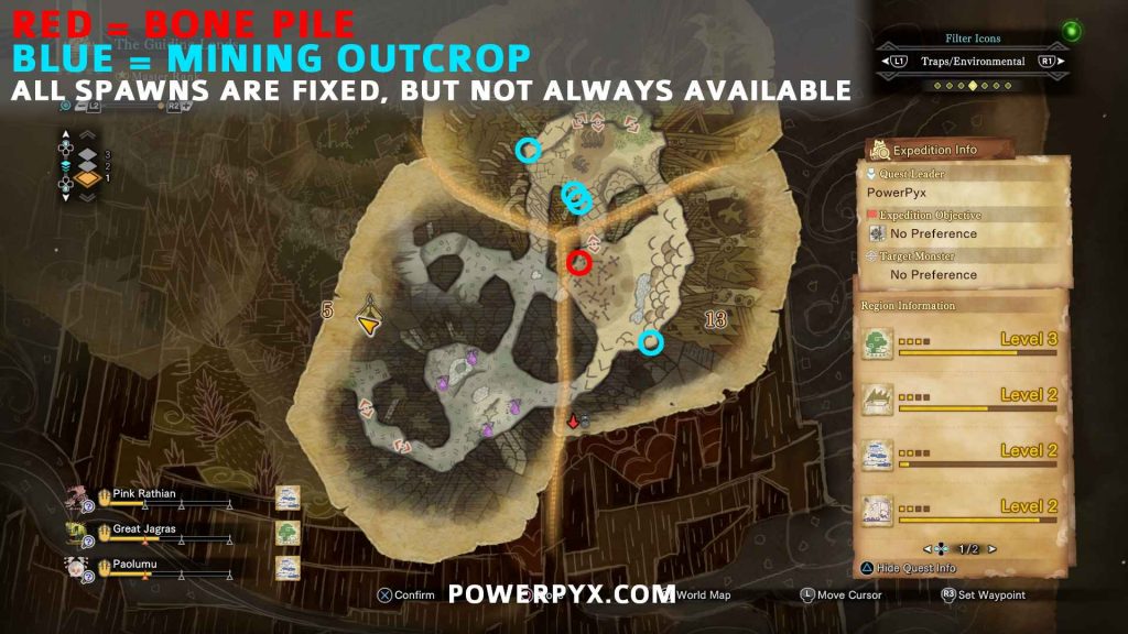 Monster Hunter Iceborne All Bone Locations List