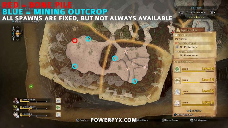 Monster Hunter Iceborne All Bone Locations List