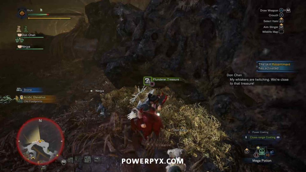 Monster Hunter World Iceborne Treasure Locations - Rotten Vale