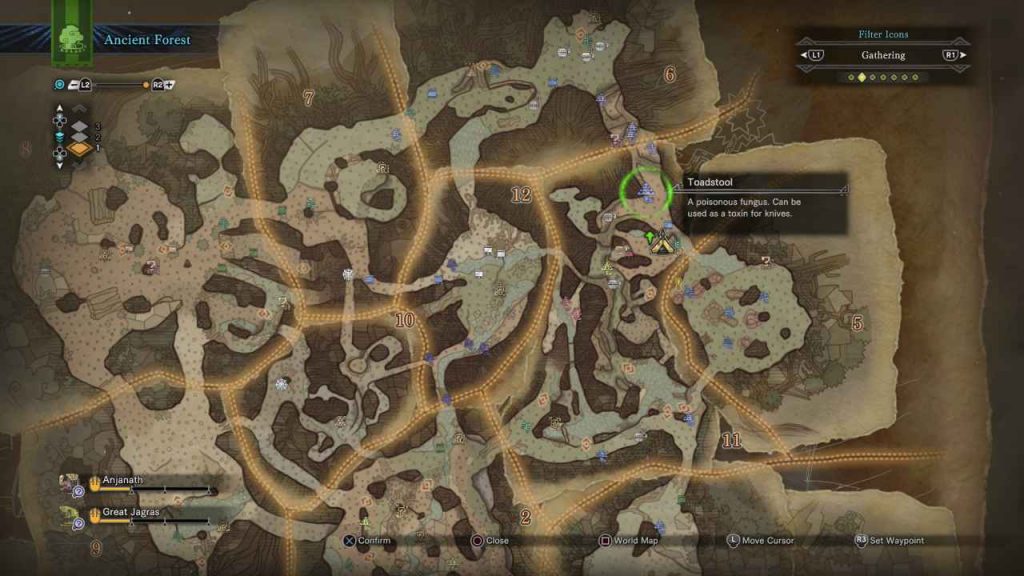 Monster Hunter World: Toadstool Location