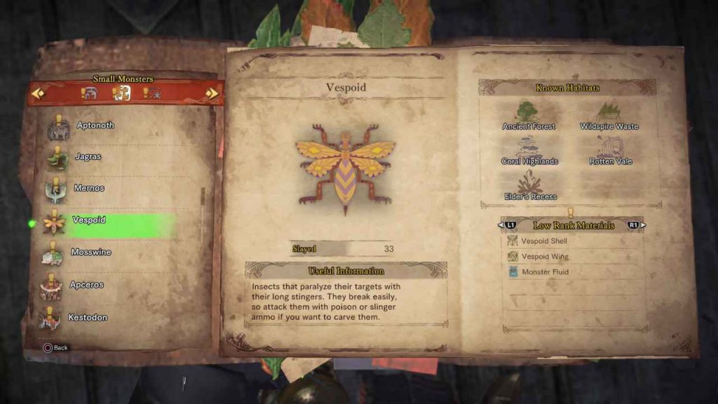 Monster Hunter World: Vespoid (Small Monster)