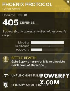 Destiny 2 Forsaken Exotic: Phoenix Protocol (Warlock Chest Armor)