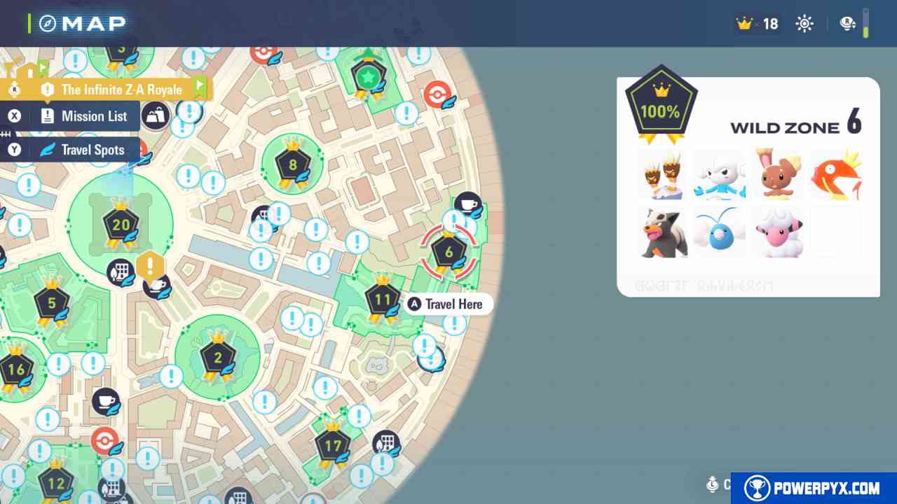 Pokemon Legends Z-A All Wild Zone Locations