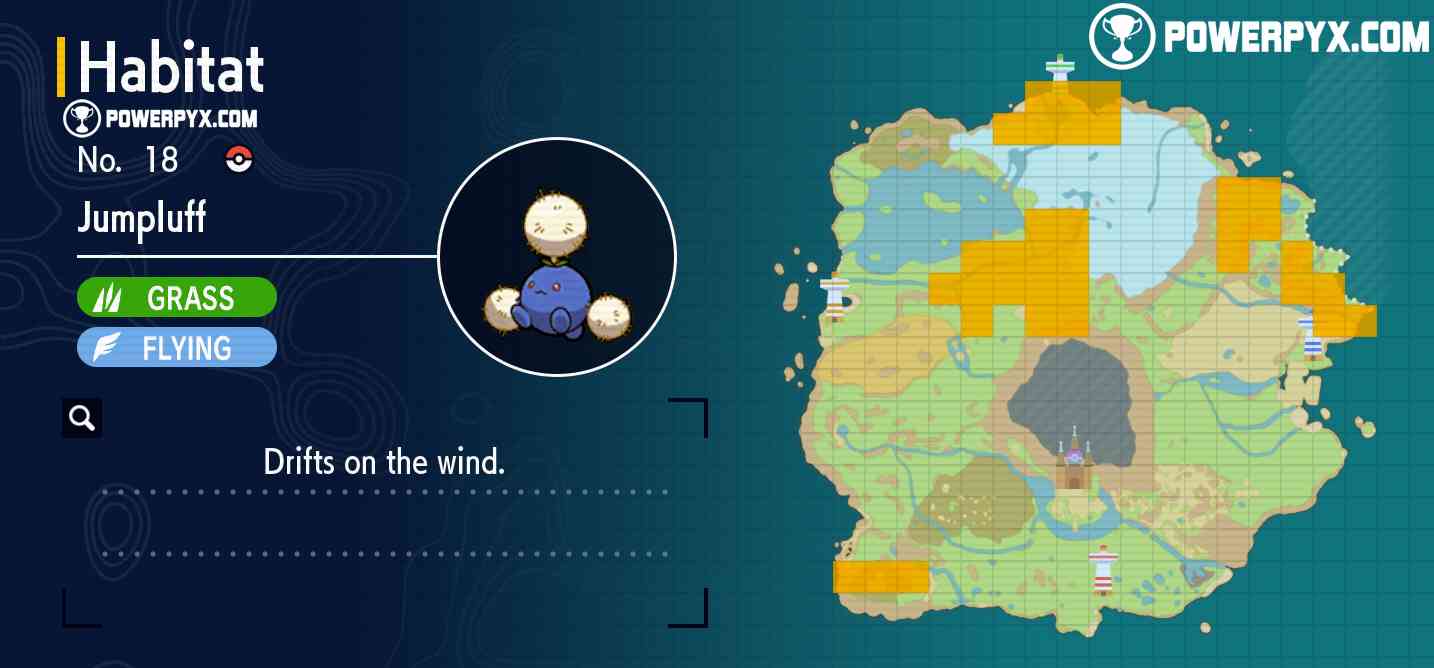 Pokemon Scarlet & Violet Jumpluff Location