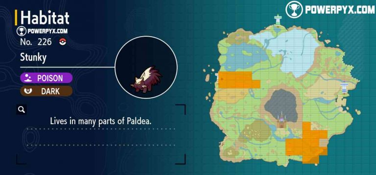 Pokemon Scarlet & Violet Stunky Location