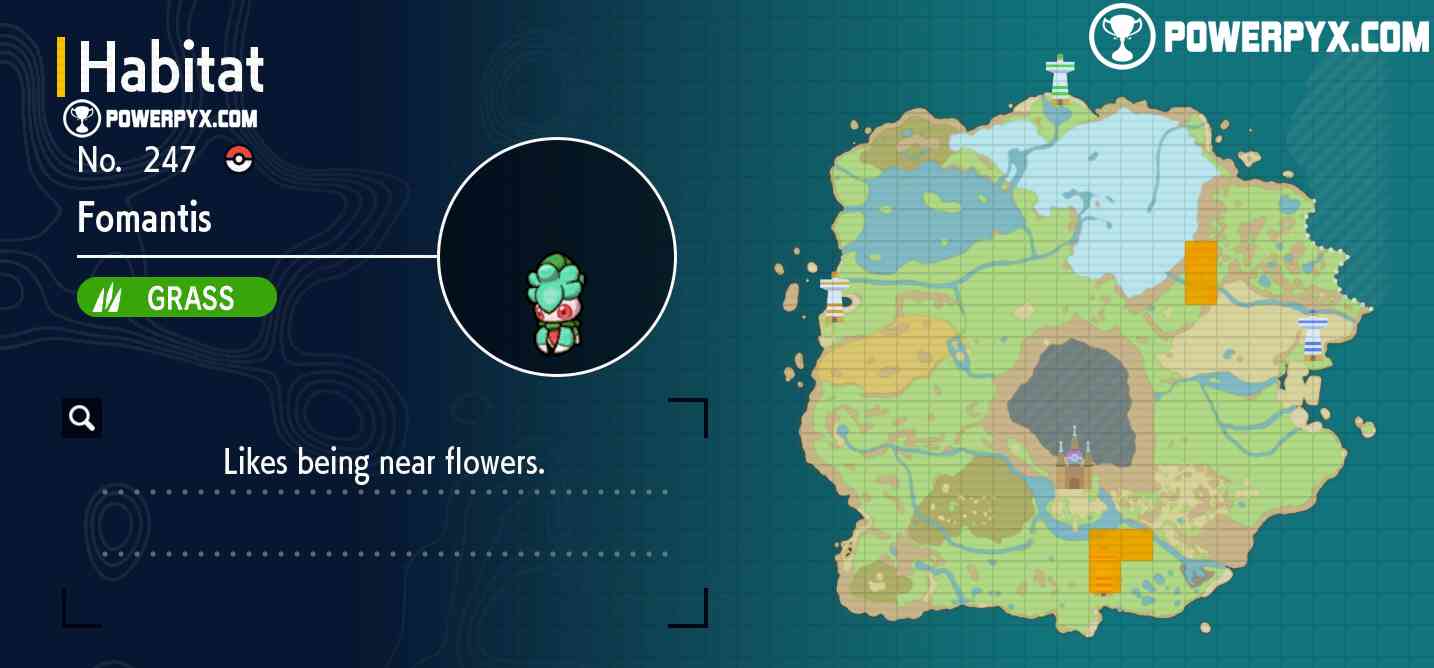 Pokemon Scarlet & Violet Fomantis Location
