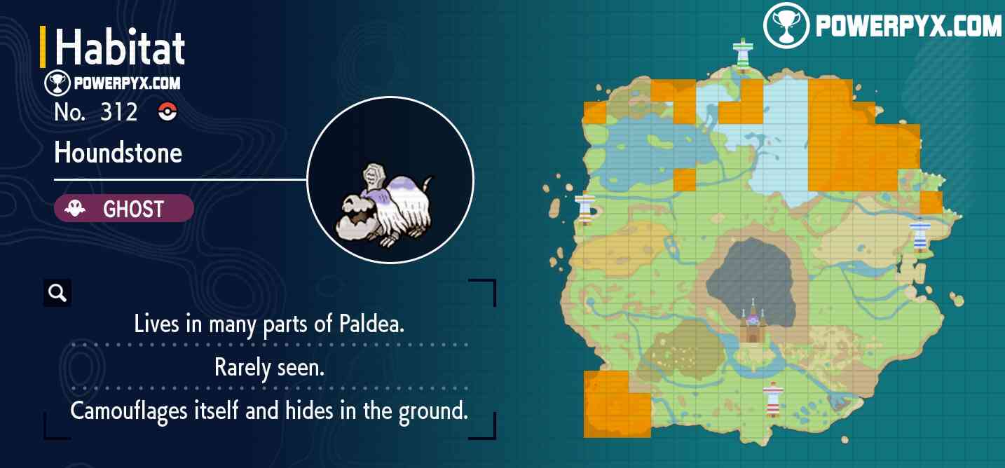 Pokemon Scarlet & Violet Houndstone Location