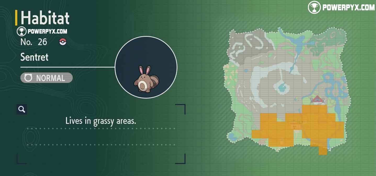Pokemon Scarlet & Violet Sentret Location