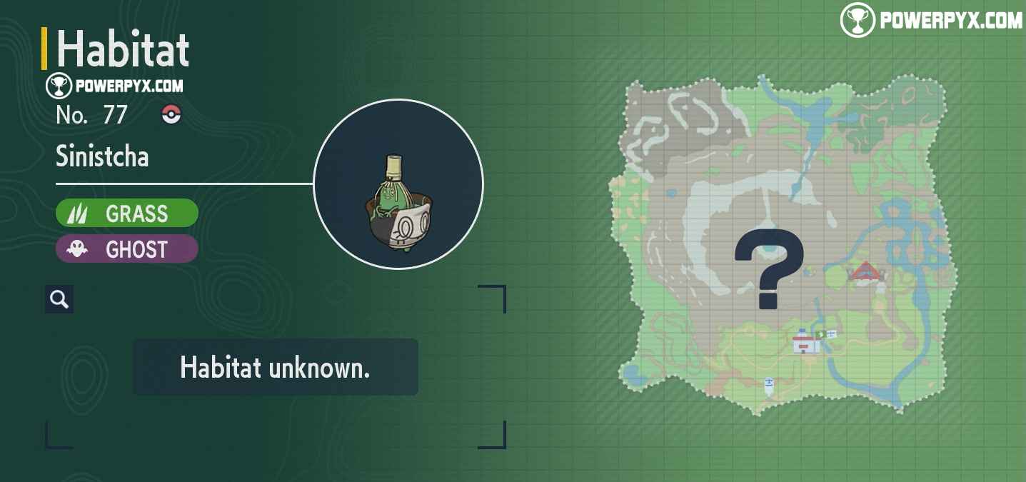 Pokemon Scarlet & Violet Sinistcha Location