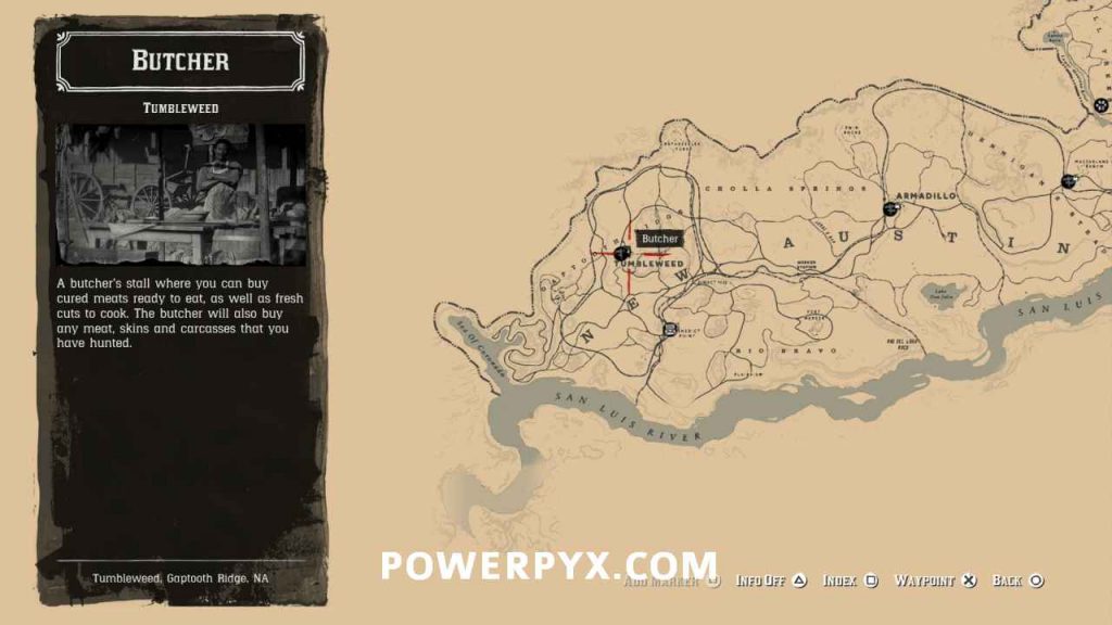 Red Dead Redemption 2 Butcher Locations