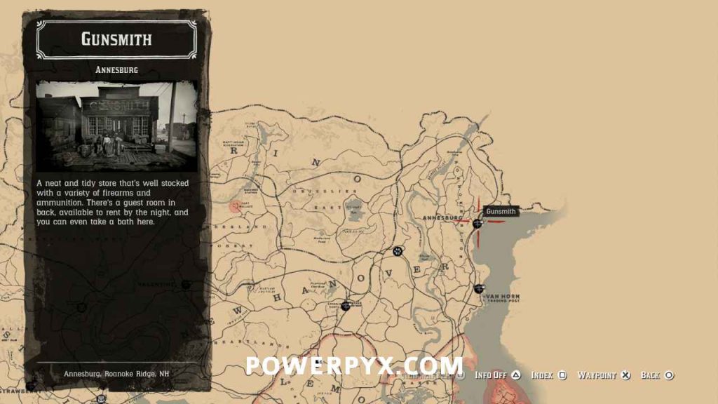 Red Dead Redemption 2 Gunsmith Locations