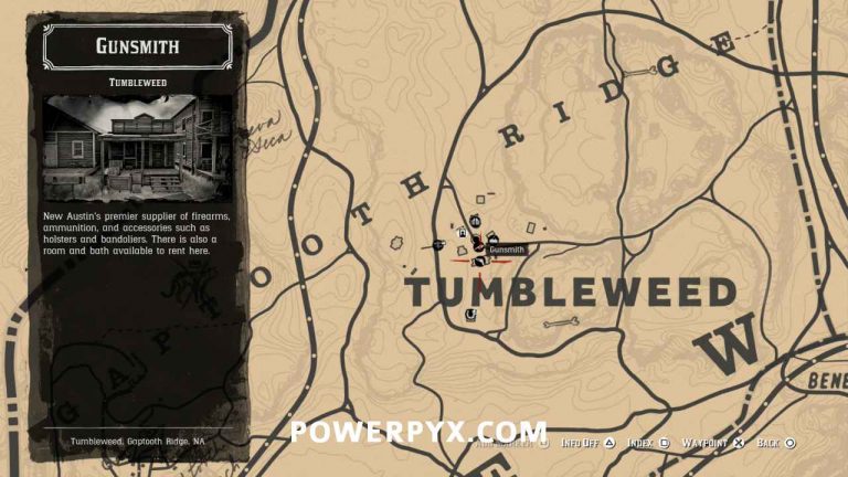 Red Dead Redemption 2 Gunsmith Locations