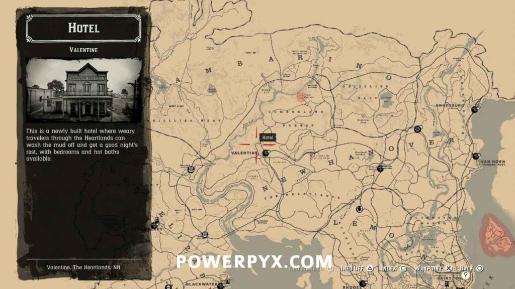 Red Dead Redemption 2 Hotel Locations