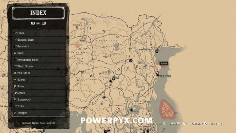 Red Dead Redemption 2 Stables Locations