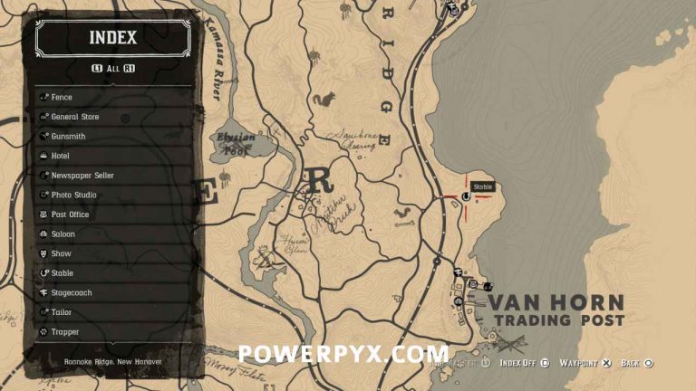 Red Dead Redemption 2 Stables Locations