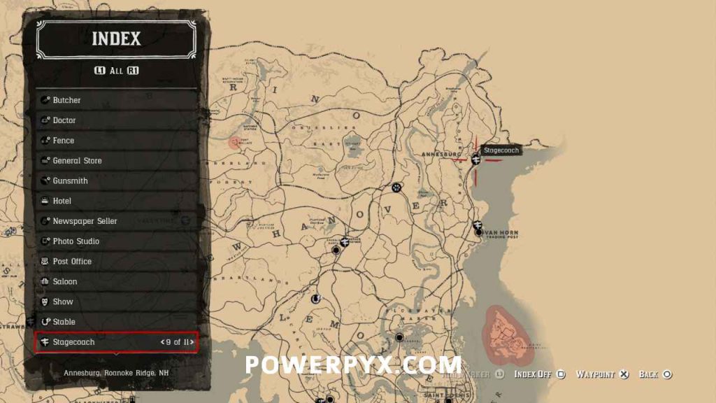 Red Dead Redemption 2 Stagecoach Fast Travel Locations