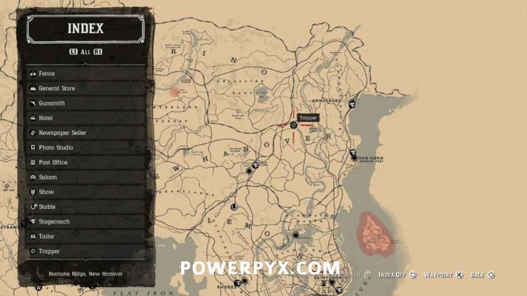 Red Dead Redemption 2 Trapper Locations