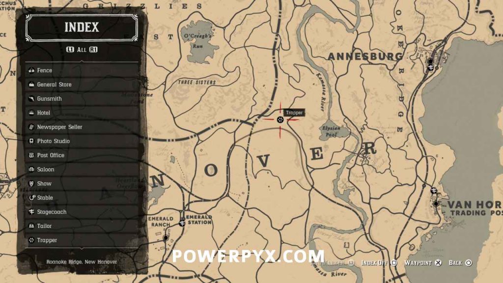 Red Dead Redemption 2 Trapper Locations