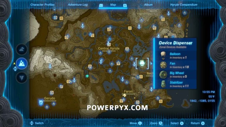 Zelda Tears of the Kingdom All Device Dispenser Locations