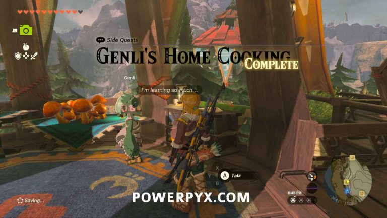 Zelda Tears of the Kingdom Genli's Home Cooking Walkthrough